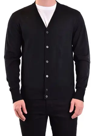 Neil Barrett Fine-knit Wool Cardigan - Black