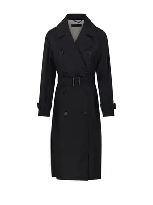 Max Mara Fiorito Belted Trench Coat - Black