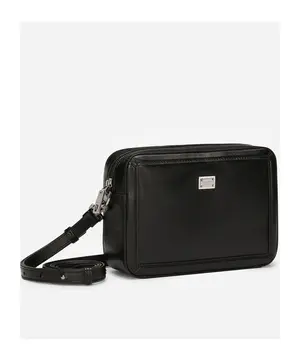Dolce & Gabbana Logo Plaque Zipped Mini Messenger Bag