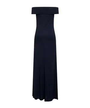 Alaïa Off-the-shoulder Maxi Dress With Flowing Hem
