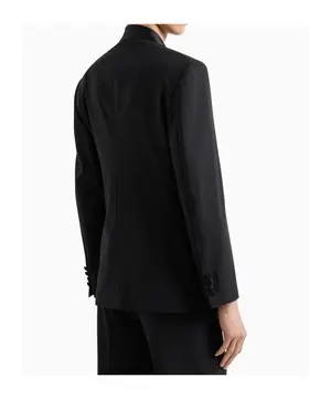 Emporio Armani V-neck Double Breasted Blazer