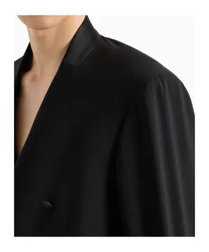 Emporio Armani V-neck Double Breasted Blazer