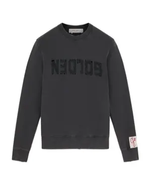 GOLDEN GOOSE Crewneck Sweatshirt With Logo And Star Detail - No
