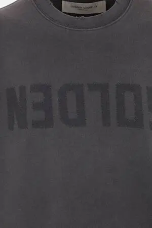 GOLDEN GOOSE Crewneck Sweatshirt With Logo And Star Detail - No