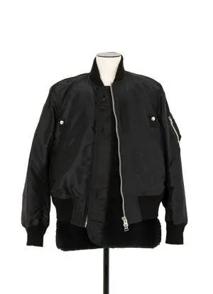 Sacai Buttoned Long-sleeved Bomber Jacket