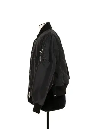 Sacai Buttoned Long-sleeved Bomber Jacket