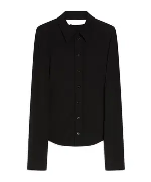 Sportmax Candido Open Back Button-up Top - Black