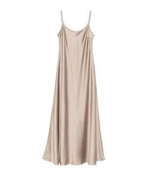 D.exterior Embellished Satin Maxi Dress