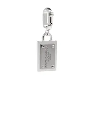 Dolce & Gabbana Engraved Logo Pendant - Gray
