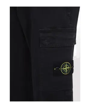 Stone Island Cargo Trousers - Black