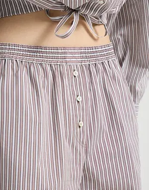 Brunello Cucinelli Striped Poplin Pyjama-style Shorts