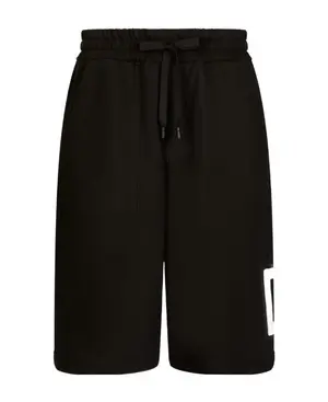 Dolce & Gabbana Drawstring Logo Patch Shorts