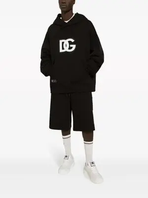 Dolce & Gabbana Drawstring Logo Patch Shorts