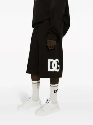 Dolce & Gabbana Drawstring Logo Patch Shorts