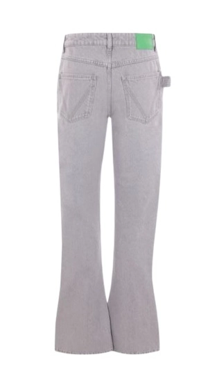 Bottega Veneta Washed Flared Leg Jeans - Light Gray
