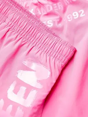 Alexander McQueen Graffiti Logo Swim Shorts - Pink