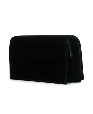 Stella McCartney Logo Crystal Woc Clutch With Chain Strap