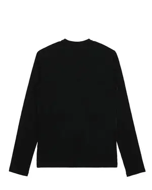 EA7 Logo T-shirt With Round Neck - Black