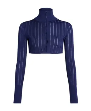 Alaïa Cropped Cardigan With Button Detailing