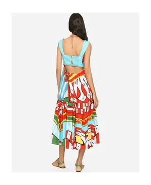 Dolce & Gabbana Graphic Print Midi Dress