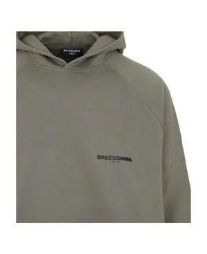 Balenciaga Logo Printed Long-sleeved Hoodie - No