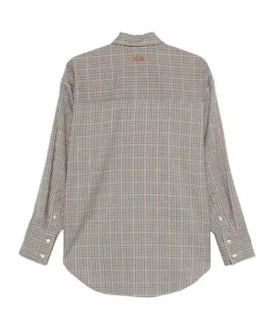 MSGM Long Sleeved Checked Embellished Shirt