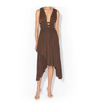 Alaïa Deesse V-neck Dress