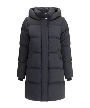 Woolrich Kelly Down Jacket With Hood - Black