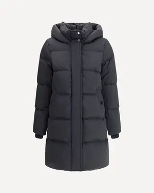 Woolrich Kelly Down Jacket With Hood - Black