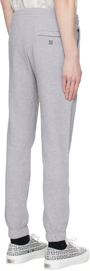 Givenchy Logo Printed Elastic Waist Jogging Pants - Gray
