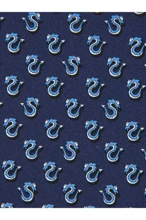 FERRAGAMO Dragon Pattern Neck Tie