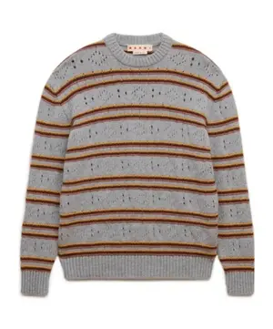 Marni Striped Openwork Knit Jumper