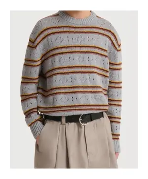 Marni Striped Openwork Knit Jumper
