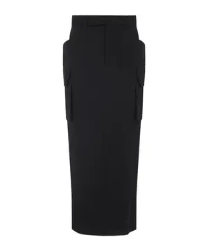 Rick Owens Cargo Pocket Wool Skirt