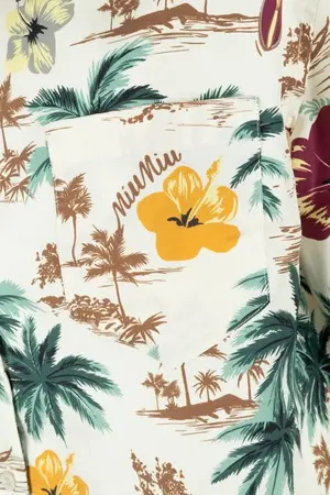 Miu Miu Graphic Printed Short Sleeve Shirt - No