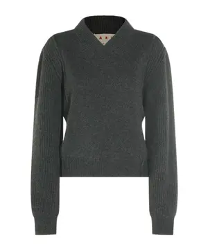 MARNI Marni Ribbed V-Neck Jumper