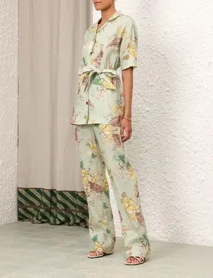 Zimmermann Floral Wide-leg Trousers