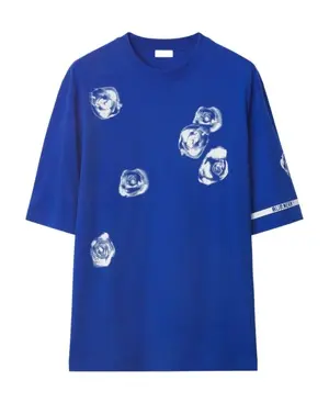 Burberry Rose-print Cotton T-shirt