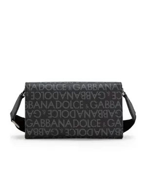 Dolce & Gabbana Logo Jacquard Foldover Crossbody Bag