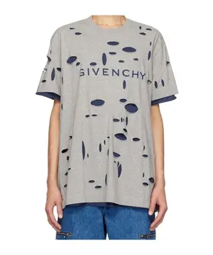 Givenchy Distressed Crewneck T-shirt
