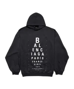 Balenciaga Optical Logo Printed Hoodie