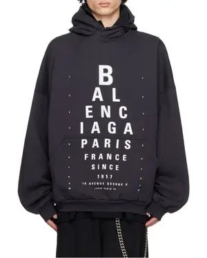 Balenciaga Optical Logo Printed Hoodie