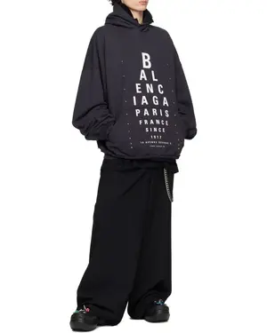 Balenciaga Optical Logo Printed Hoodie