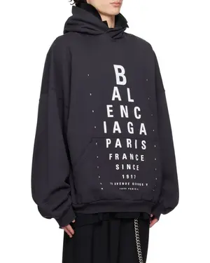 Balenciaga Optical Logo Printed Hoodie