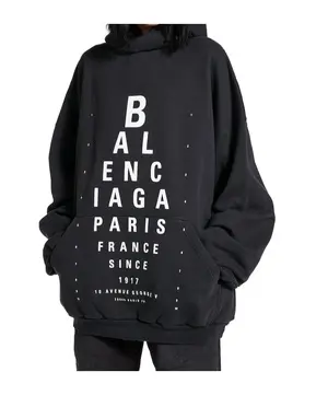 Balenciaga Optical Logo Printed Hoodie