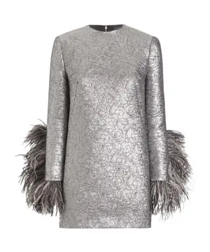 Feather Trim Mini Cocktail Dresses