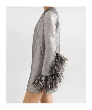 Dolce & Gabbana Feather-trimmed Mini Dress