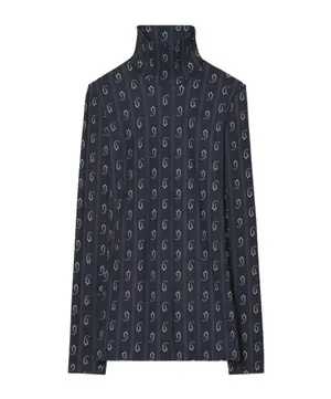 Tory Burch Paisley Print Turtleneck Top