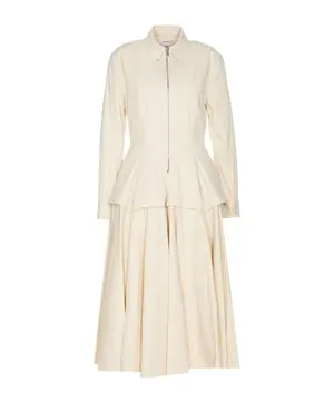 Bottega Veneta Pleated Poplin Shirt Dress - No