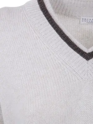 Brunello Cucinelli V-neck Long-sleeved Jumper